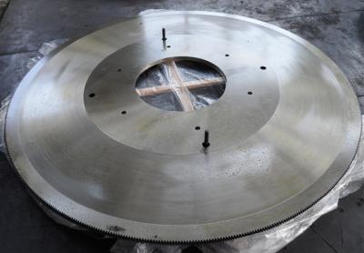 China 1800mm x 14mm 45Mn2V Hollow Ground Hot Saw Blade for Hot Cutting Line for sale