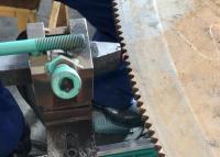 China Hot Cut Circular Saw Blade Teeth Repair Manual Control Hardening Machine 2200mm 20KVA for sale