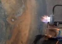 China Saw blade tooth tip hardness increase flame hardening machine for sale