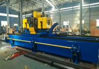 China Double Saw Blade Fully Automatic Cold Milling Sawing Machine 380V 22KW for Round Square Pipe for sale