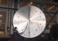 China 3500mm 75Cr1 Tempering Steel Diamond Saw Blank for Stone Gantry Cutting for sale
