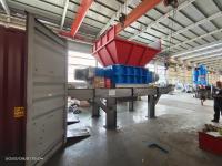 China Industrial Two Shaft Shredder 8000kg Capacity Heavy Duty Cardboard Paper Shredder 55-160kw for sale