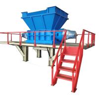 China Industrial Two Shaft Shredder 55-160kW Scrap Metal Crusher with Conveyor for sale