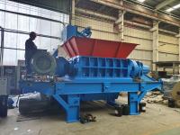 China 110kW Two Shaft Industrial Shredder for Tyres Plastic Wood Rubber Recycling 600mm Blade for sale