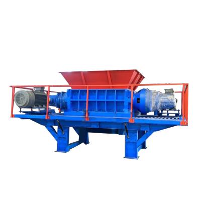 China 110kW Two Shaft Shredder for Scrap Metal Wood and Paint Barrel Recycling for sale