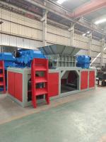 China Industrial Two Shaft Shredder 110kW for RDF Leather Scraps Clothing Waste 600mm Blade for sale