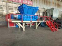 China Carbon Steel Dual-Axis Plastic Woven Bag Shredder 55-160kW for Waste Fishing Net and Film Tubes for sale