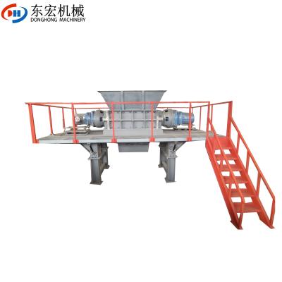 China Industrial Double Shaft Shredder 8000kg Weight 55-160kw Motor for Scrap Metal Plastic Wood Tire for sale