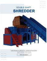 China Industrial Two Shaft Shredder 55-160kw Heavy Duty Wood Crusher for Sawdust Production for sale