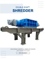 China Industrial Two Shaft Shredder 55-160kw Heavy Duty Wood Crusher for Sawdust Production for sale