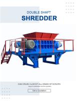 China Industrial Two Shaft Shredder 8000kg Capacity Heavy Duty Scrap Metal Copper Brass Recycling for sale