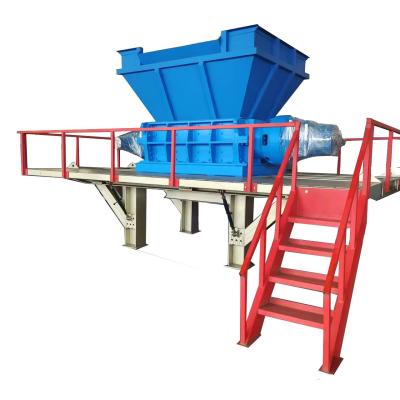 China 8000kg Heavy Duty Double Shaft Industrial Scrap Metal Shredder 55-160kw Motor for sale