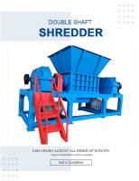 China Industrial Two Shaft Shredder 8000kg High Torque for Waste Paper Cardboard Recycling 55-160kW for sale