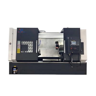 China Heavy Duty turret CNC Slant Bed Lathe 2100mm Fanuc System For Precision Turning for sale