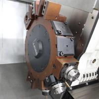 China Heavy Duty turret CNC Slant Bed Lathe 2100mm Fanuc System For Precision Turning for sale
