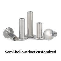 China Custom semi-hollow full hollow brass stainless steel screws for sale
