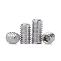 China Stainless Steel Socket Set Screws Hexagon Socket Flat Head Set Screws Hexagon Socket Drive Cone Point Screws for sale