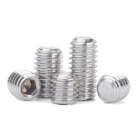 China Stainless Steel Socket Set Screws Hexagon Socket Flat Head Set Screws Hexagon Socket Drive Cone Point Screws for sale