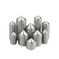 China Stainless Steel Socket Set Screws Hexagon Socket Flat Head Set Screws Hexagon Socket Drive Cone Point Screws for sale