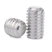 China Stainless Steel Socket Set Screws Hexagon Socket Flat Head Set Screws Hexagon Socket Drive Cone Point Screws for sale