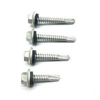China Self-Drilling Screws/Unslotted/Hex Washer Head/Steel/Zinc/Bon for sale