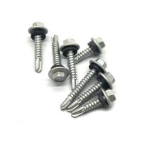China Self-Drilling Screws/Unslotted/Hex Washer Head/Steel/Zinc/Bon for sale
