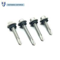 China Self-Drilling Screws/Unslotted/Hex Washer Head/Steel/Zinc/Bon for sale