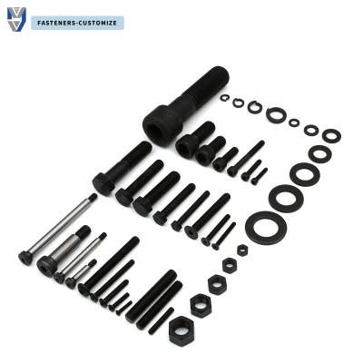 China customized black hex cap head step bolt screw for sale