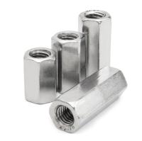 China 304Stainless Steel Extended AAnd Thickened Round Connecting Nut Female Cylindrical Connecting Nut Sleeve Tubular Nut for sale