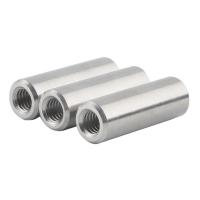 China 304Stainless Steel Extended AAnd Thickened Round Connecting Nut Female Cylindrical Connecting Nut Sleeve Tubular Nut for sale
