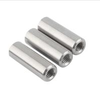 China 304Stainless Steel Extended AAnd Thickened Round Connecting Nut Female Cylindrical Connecting Nut Sleeve Tubular Nut for sale