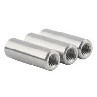 China 304Stainless Steel Extended AAnd Thickened Round Connecting Nut Female Cylindrical Connecting Nut Sleeve Tubular Nut for sale