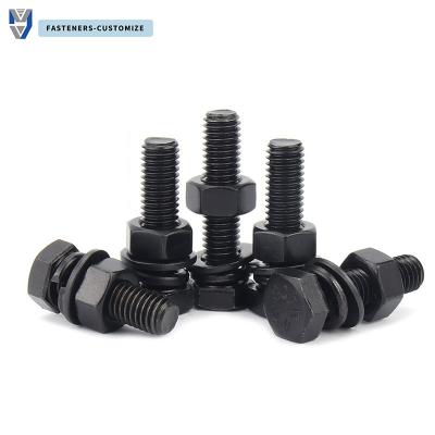 China Thread 12.9 Grade External Hex Head Left Hand Screw Bolt Black for sale