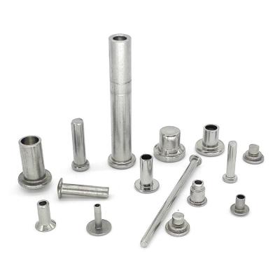 China Half Hollow Rivet Stainless Steel Single Drum Flat Head For Clutch Plate for sale