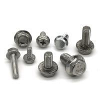 China Toothed flange knurled hexagon head bolt for sale
