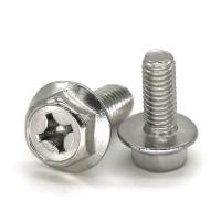 China Stainless Steel Screws Hexagon Phillips Cross Flange Head Hex Bolts for sale