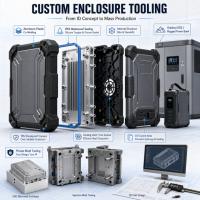 China Custom Private Mold Services: IP65 Waterproof Aluminum-Plastic Co-Molded Enclosure Tooling for Outdoor ESS & Rugged jump starters for sale