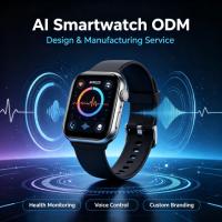 China AI Smartwatch ODM with Health Monitoring Voice Control and IP68 Water Resistance for sale