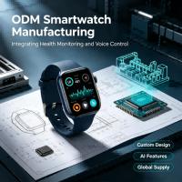 China AI Smartwatch ODM with Health Monitoring Voice Control and IP68 Water Resistance for sale