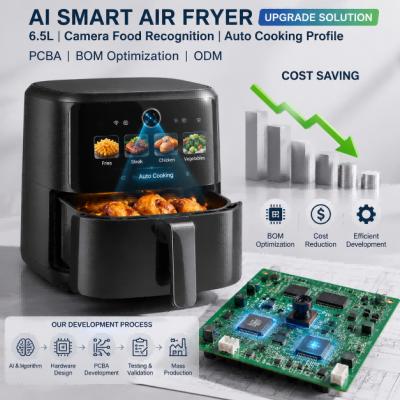 China AI Smart Air Fryer Upgrade Solution 6.5L Camera Food Recognition Auto Cooking Profile PCBA BOM Optimization ODM for sale