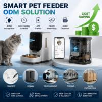 China Smart Pet Feeder ODM solution AI Pet Recognition Auto Feeding Schedule APP Control Health Monitoring Motor Dispenser Mold for sale