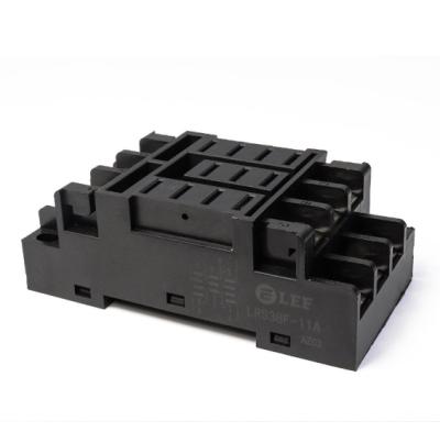 China Relay Socket Base LRS38F Type 11-Pin DIN Rail Panel Mount Industrial Control Custom Assembly Solutions for sale