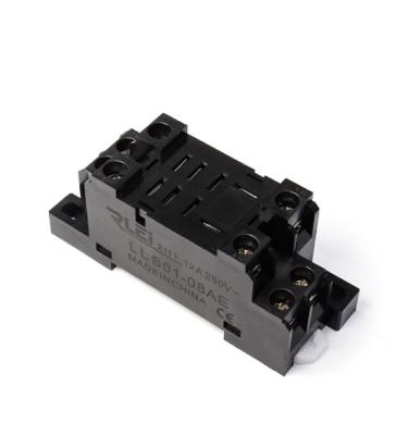 China Relay Socket Base LLS01-08AE Type 8-Pin DIN Rail Panel Mount Compact Design Custom Assembly R&D Solutions for sale
