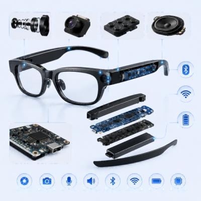 China AI Smart Glasses ODM Development Solution Featuring Optical Camera Module Array Bluetooth WiFi and Battery Optimization for sale
