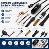 China Smart Wearables Complete Cable Solution Magnetic Charging Battery Sensor Display FPC PCB Cable Assembly for Smart Bands for sale