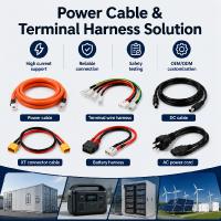 China Power Cable Terminal Harness Solution AC DC XT Connector Battery Wire Assembly for Energy Storage Applications for sale