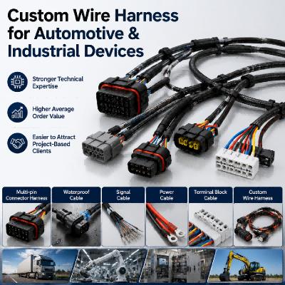China Automotive Industrial Custom Wire Harness Multi-Pin Connector Waterproof Signal Power Terminal Cable for Vehicle Systems for sale