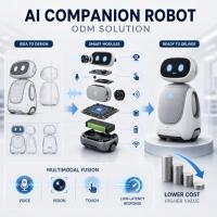 China AI Companion Robot ODM Solution Multimodal Voice Vision Touch Fusion and Low-Latency Response Optimization for sale