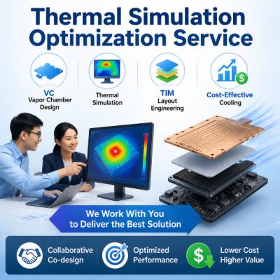 China Thermal Simulation Optimization Service VC Vapor Chamber Design TIM Layout Engineering and Cost-Effective Cooling for sale