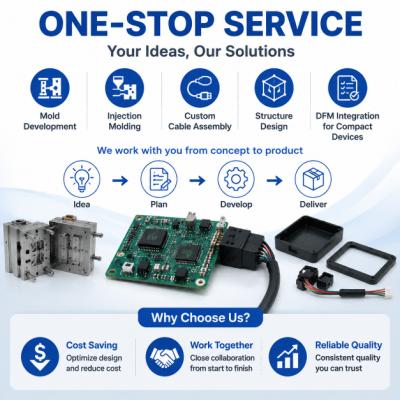 China Mold Development Injection Molding Custom Cable Assembly Service Structure Design DFM Integration for Compact Devices for sale
